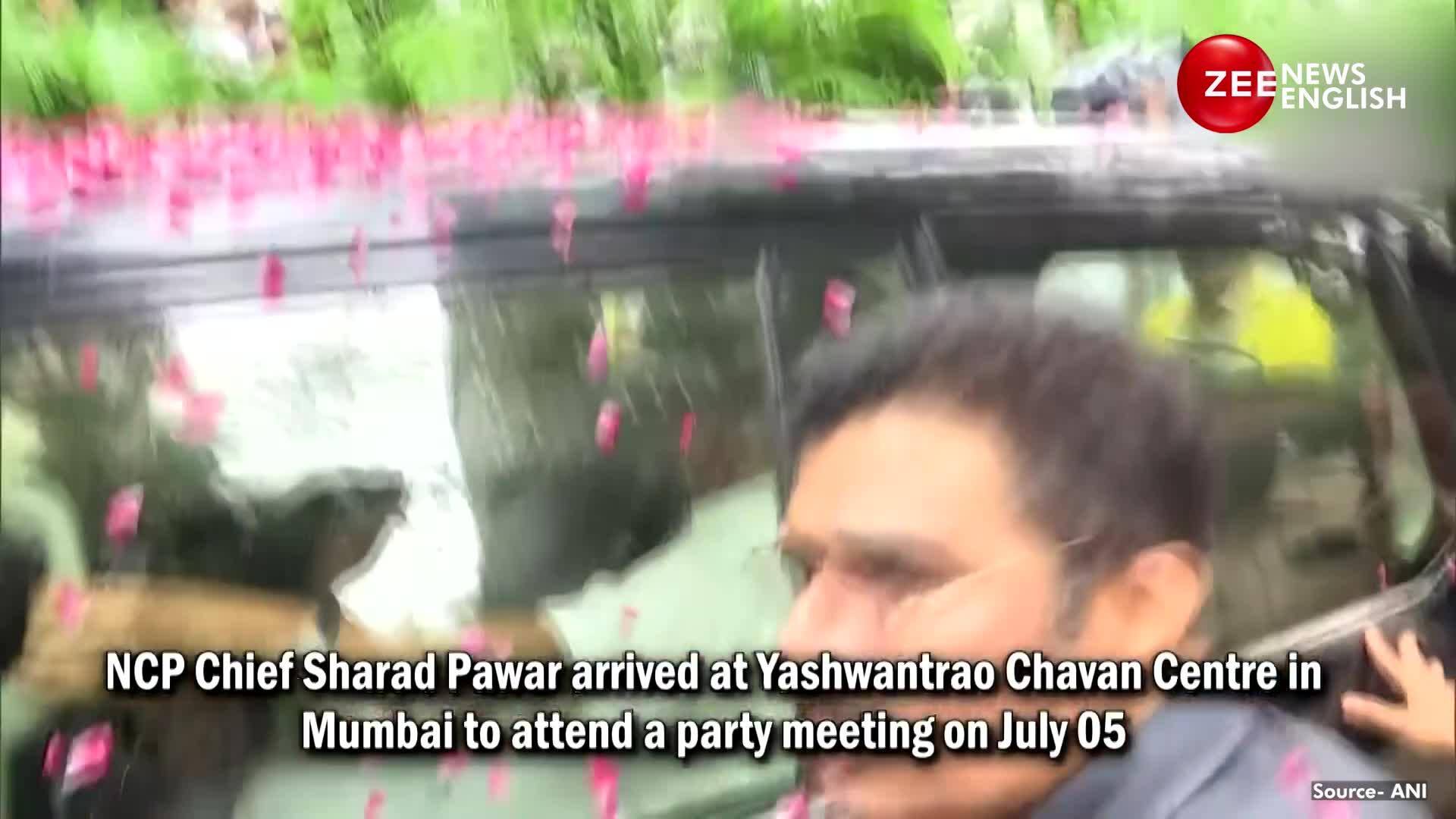 NCP Chief Sharad Pawar Arrives At Yashwantrao Chavan Centre To Attend ...