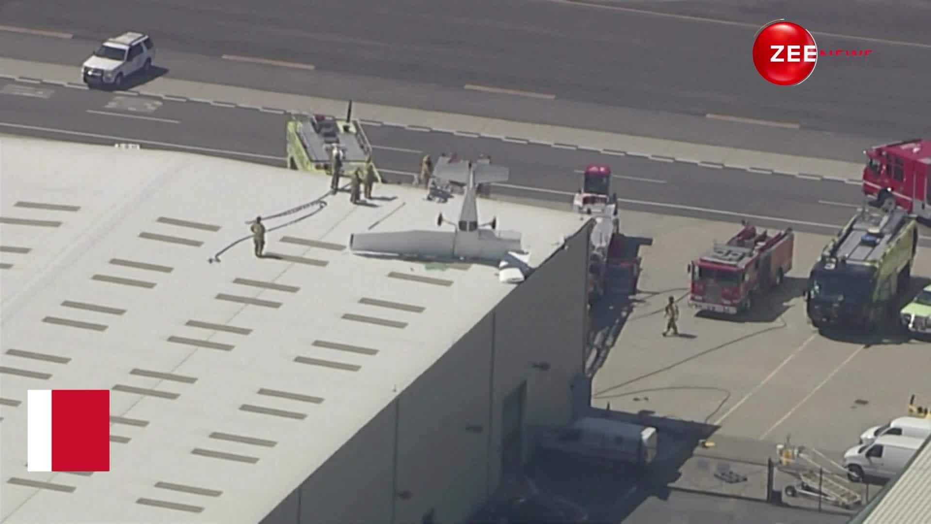 Small plane crashes into hangar in southern California, pilot safely ...