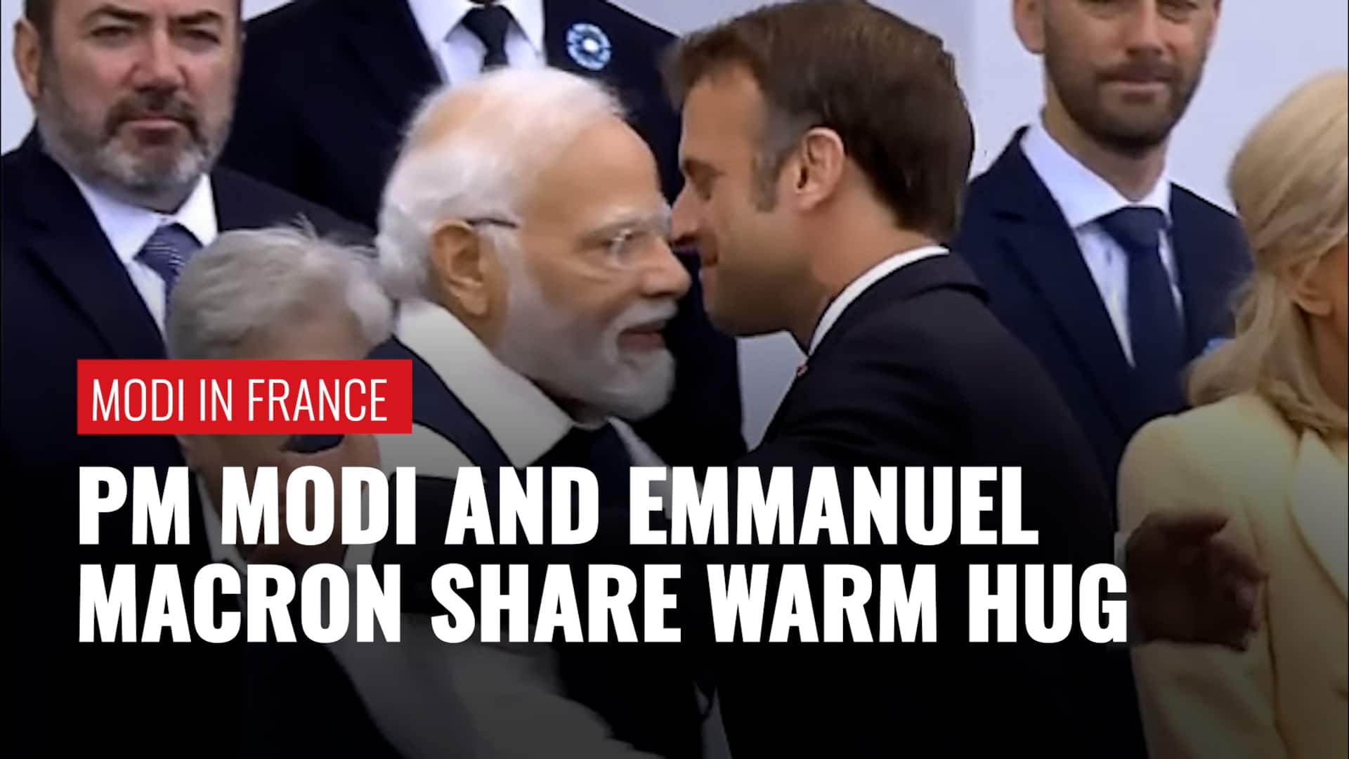 PM Modi and President Macron share a warm hug during Bastille Day ...
