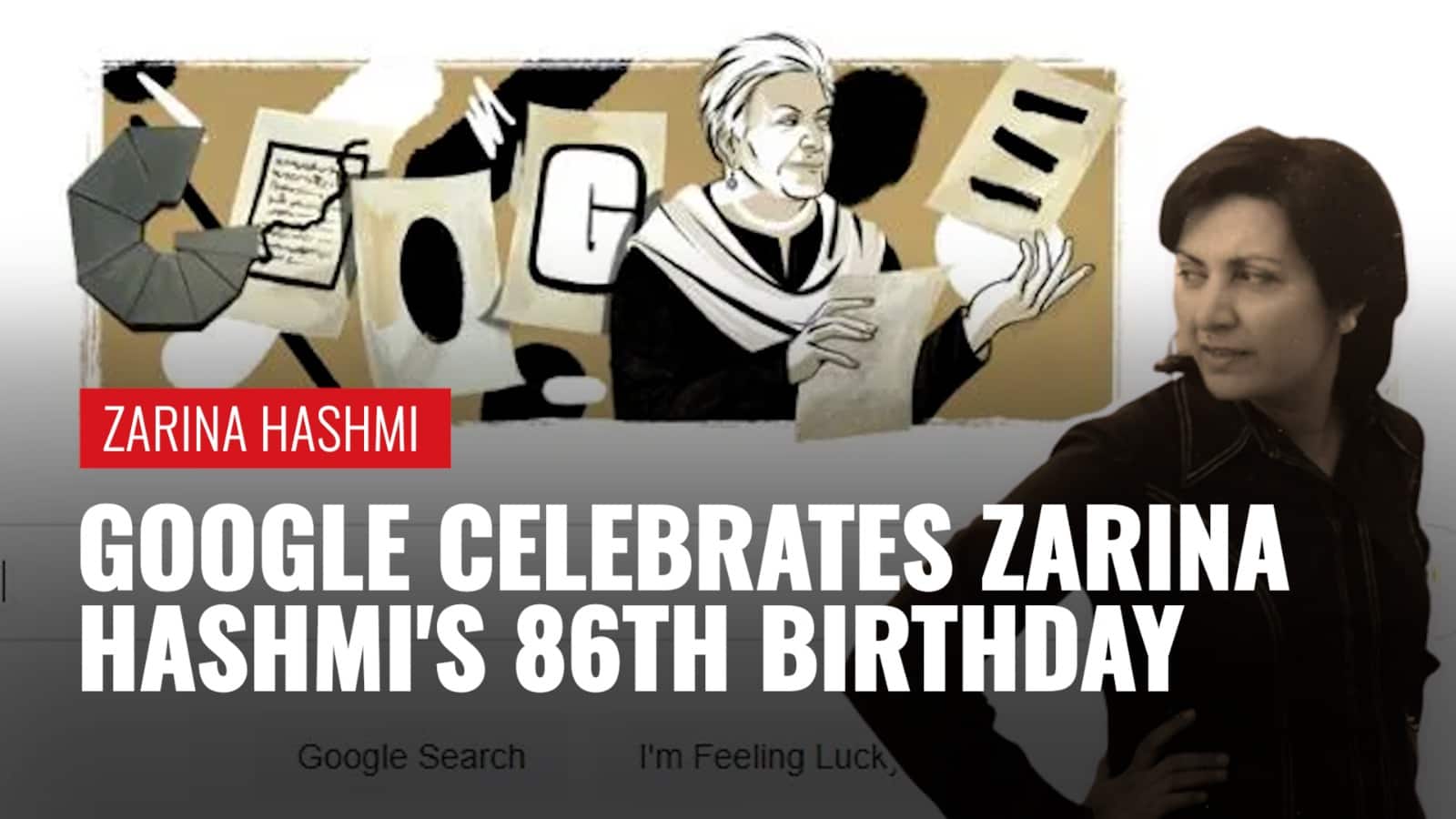 Google Doodle honor's Indian American artist Zarina Hashmi on her 86th birthday. Who was she ...