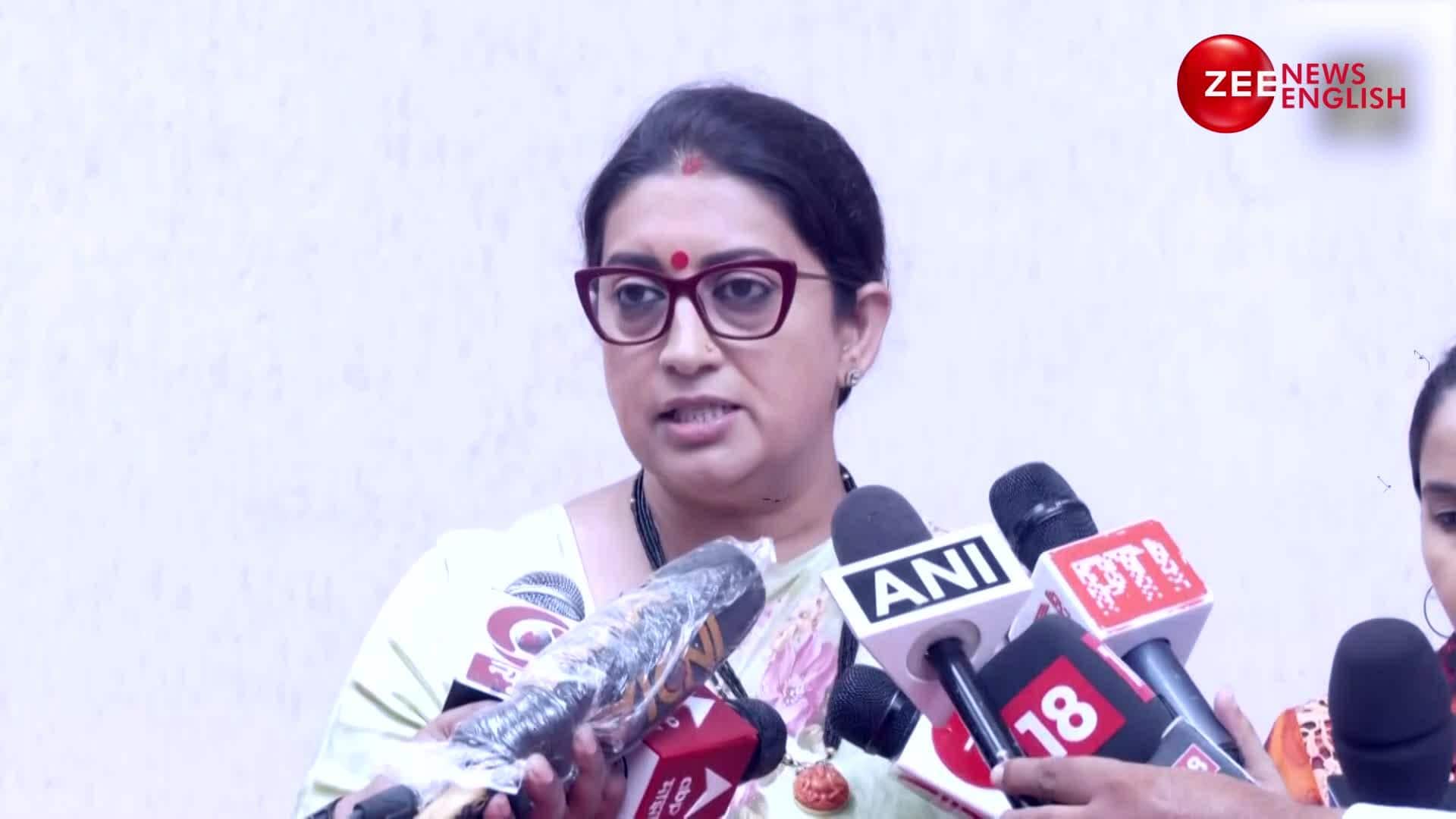 Smriti Irani Criticises Opposition For Preventing Conversation On The ...