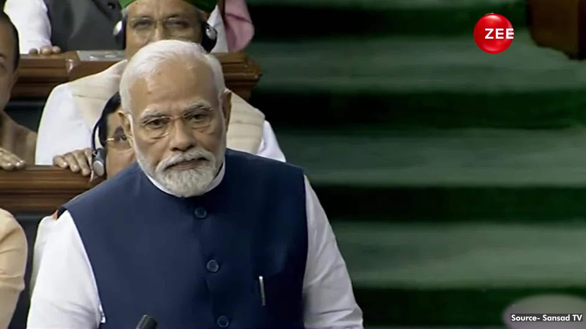 "Opposition's No Confidence Has Always Been Lucky For Us" PM Modi No-Confidence Motion In Lok ...