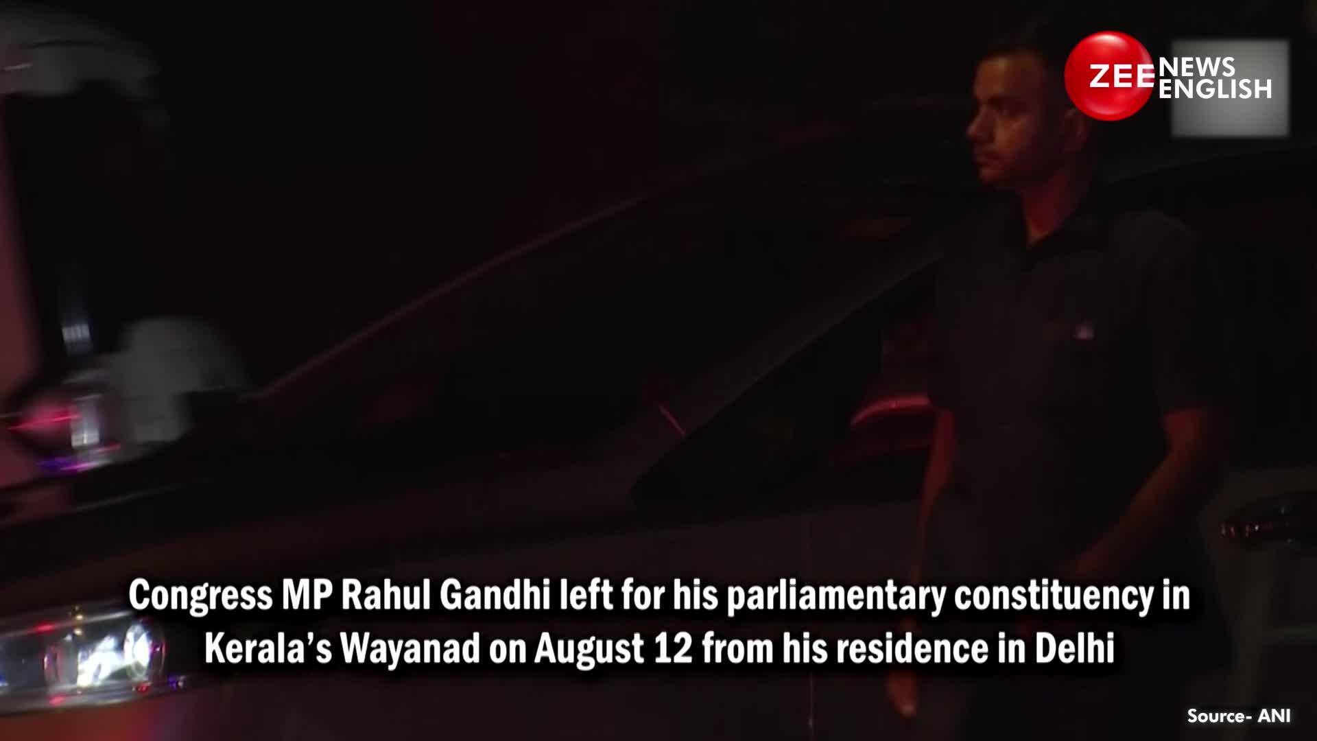 Delhi: Rahul Gandhi leaves for Wayanad for the first time after being ...