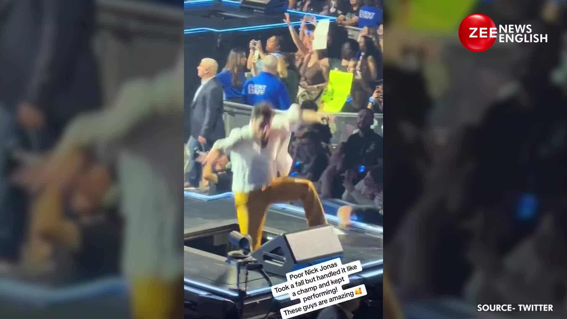 Watch: Nick Jonas Falls Down On Stage During Jonas Brothers Concert ...