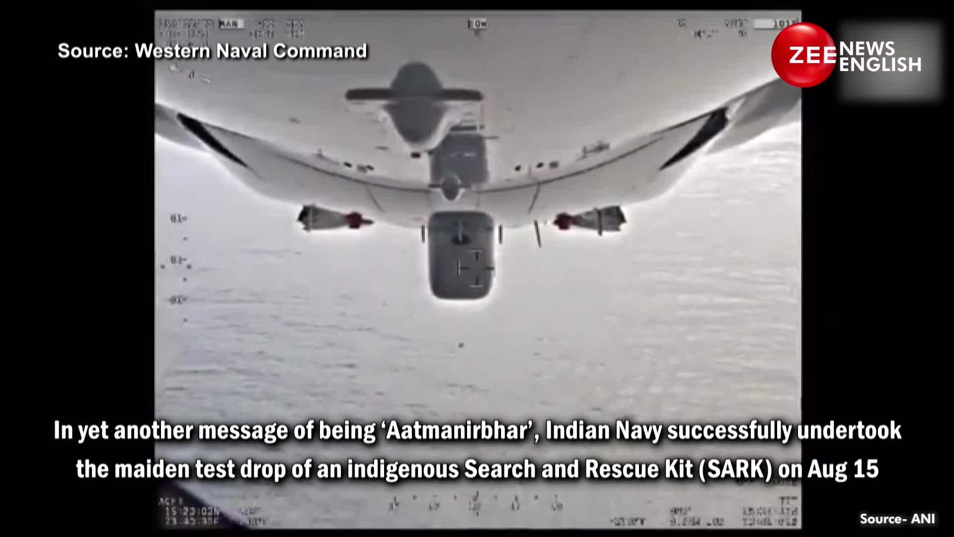 Indian Navy performs maiden test drop of Made-in-India SAR Kit | Zee News
