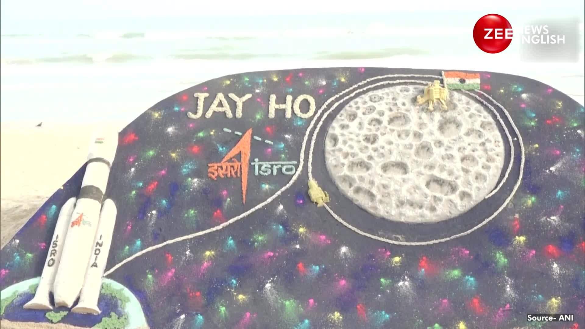 Team of artist Sudarsan Pattnaik extends wishes for Chandrayaan-3’s ...