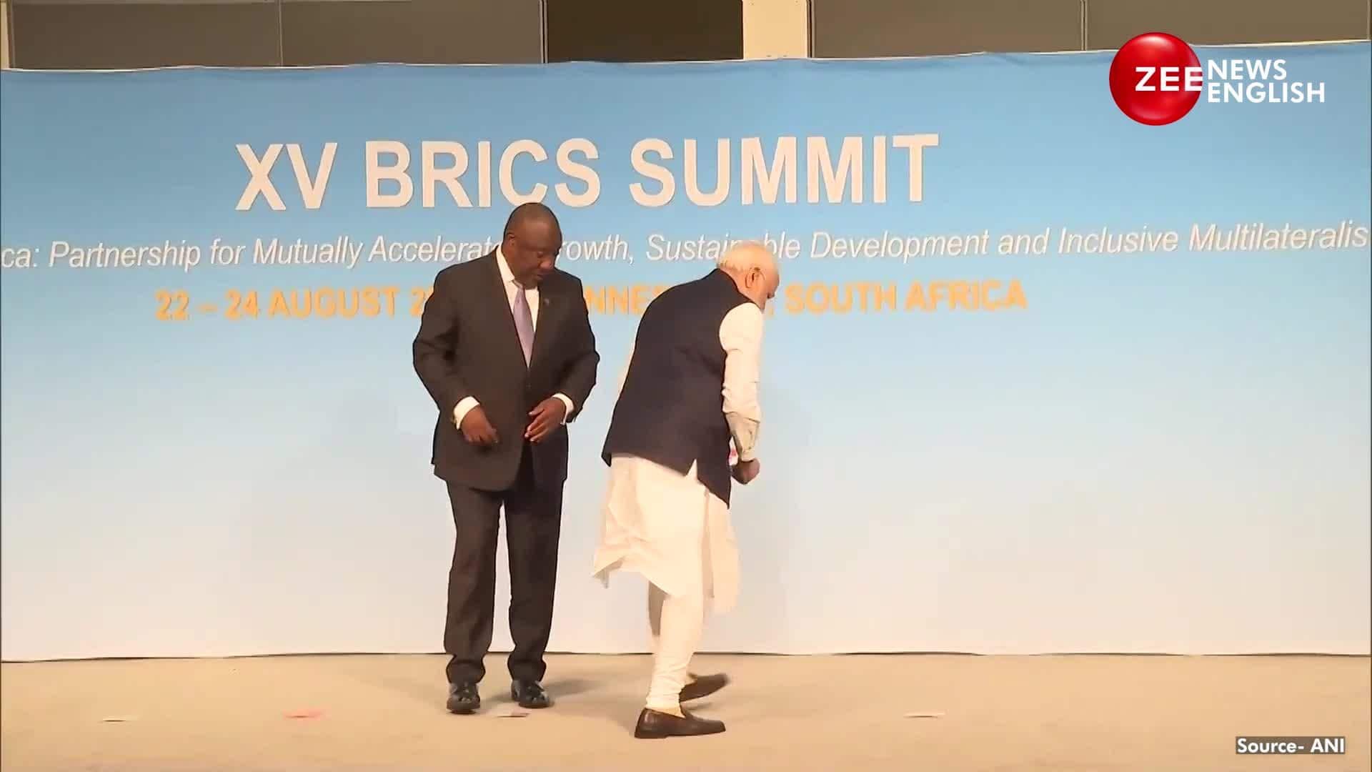 PM Modi Respects Indian Flag At BRICS Summit, Wins Hearts With His ...