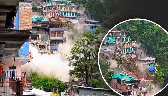 Huge devastation due to massive landslide in Kullu! | Zee News
