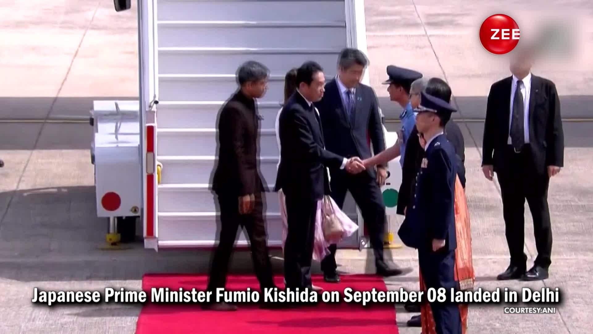 Japanese Prime Minister Fumio Kishida Arrives in Delhi for 18th G20 ...
