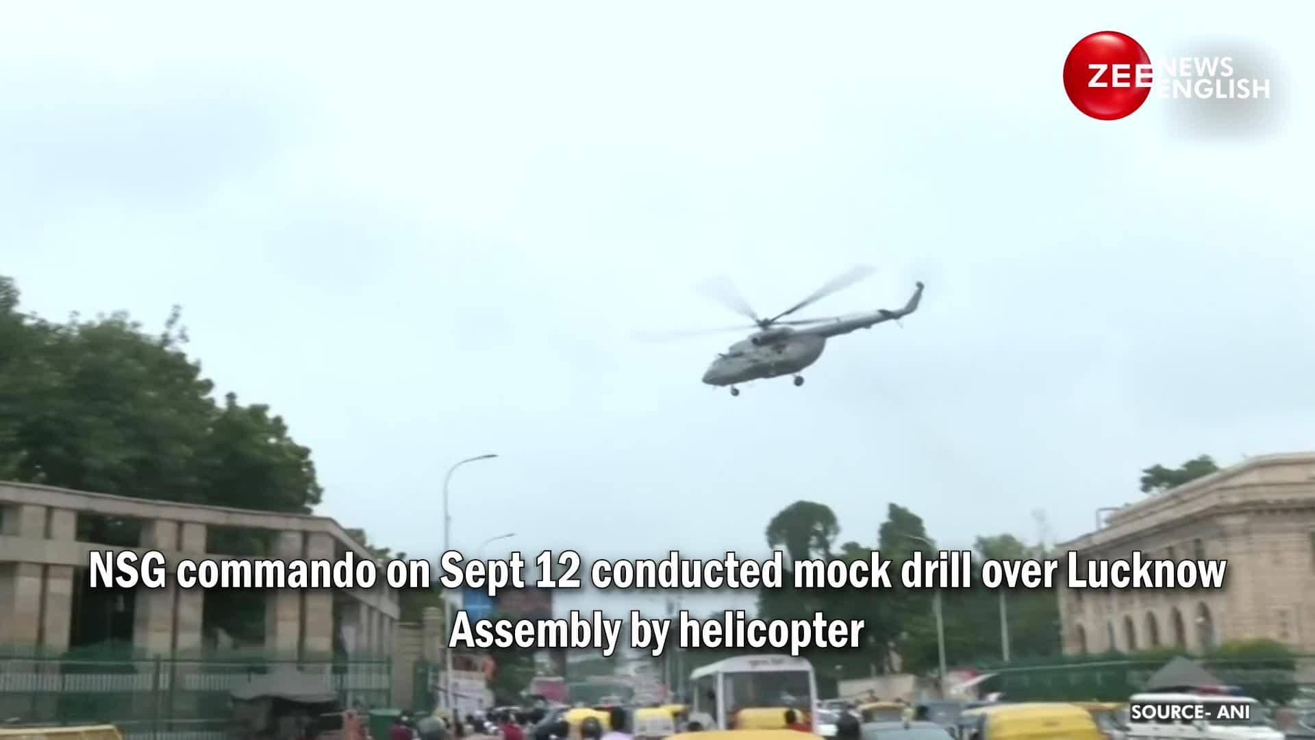 NSG commando conducts mock drill over Lucknow Assembly by helicopter ...