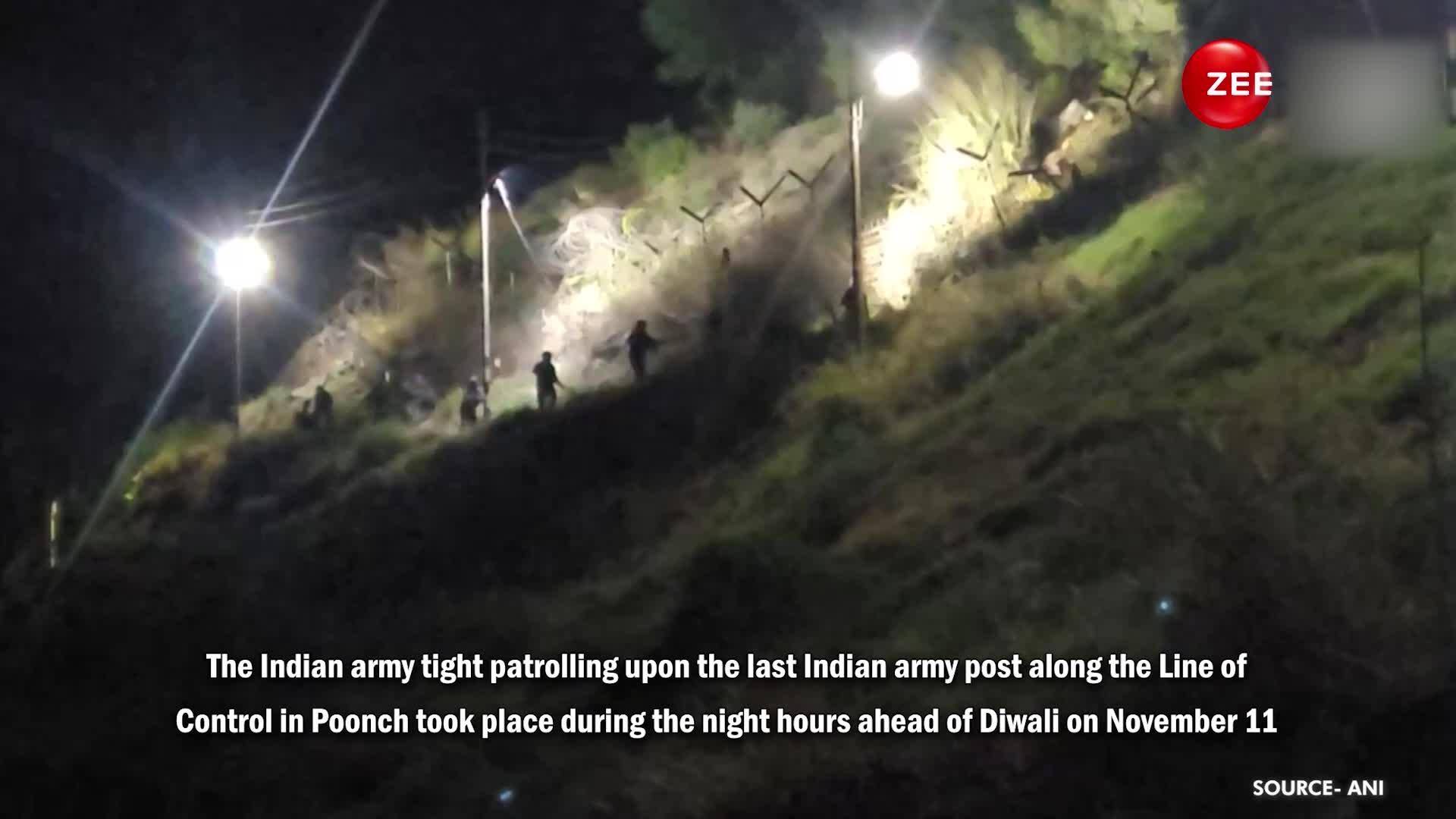 Indian Army Patrolling Upon Last Army Post Along Loc In Poonch During