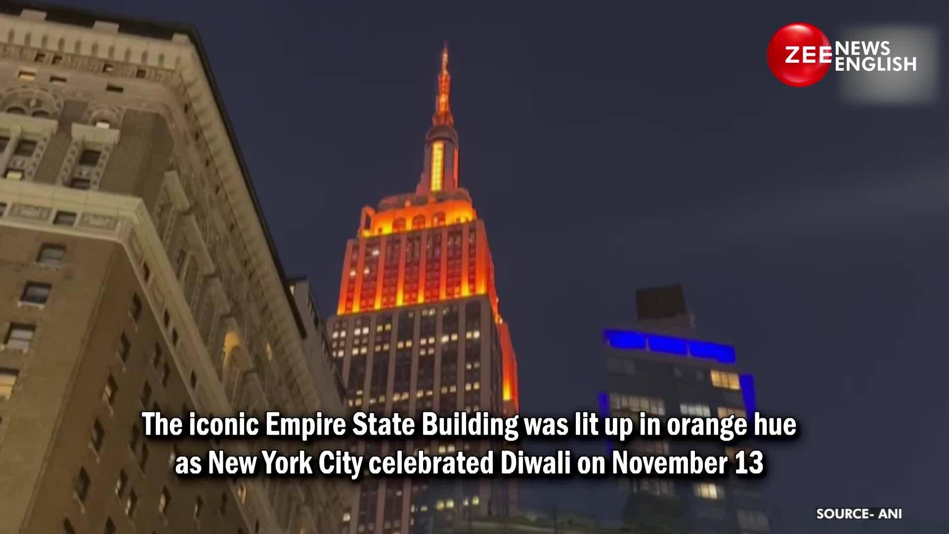 Diwali 2023: Iconic Empire State Building Lit Up In Orange Hue As New ...