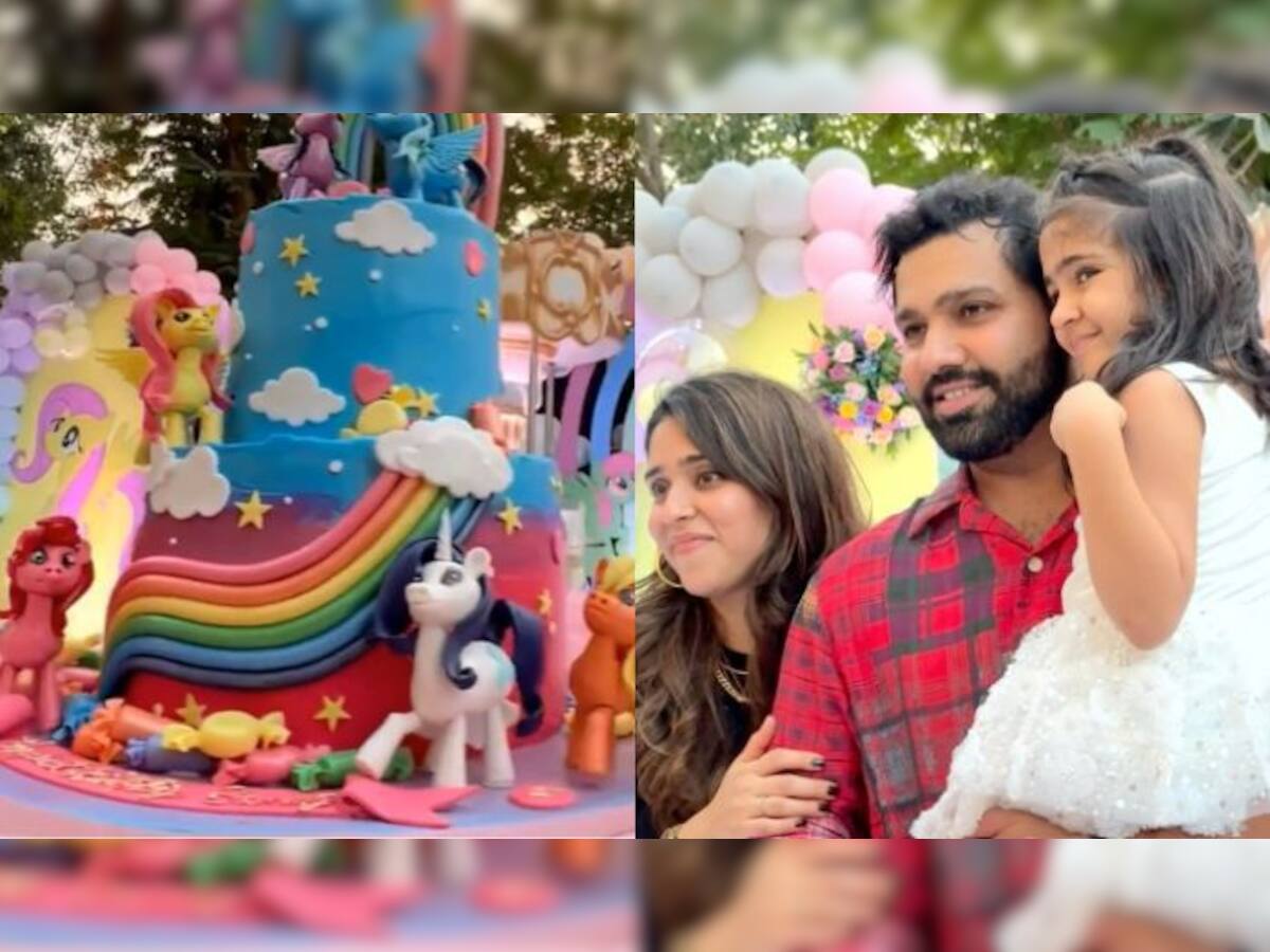 Rohit Sharma And Ritika Sajdeh Host Grand 5th Birthday Bash For Samaira ...