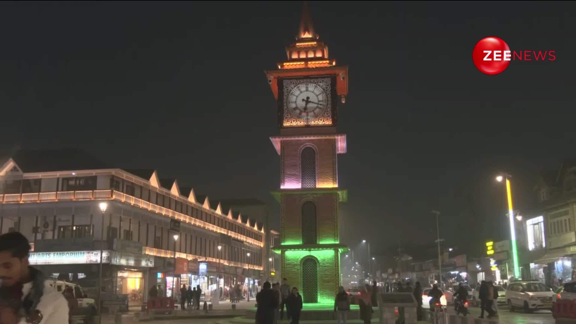 Srinagar's Iconic Ganta Ghar Illuminated in Tricolor Glory Ahead of ...