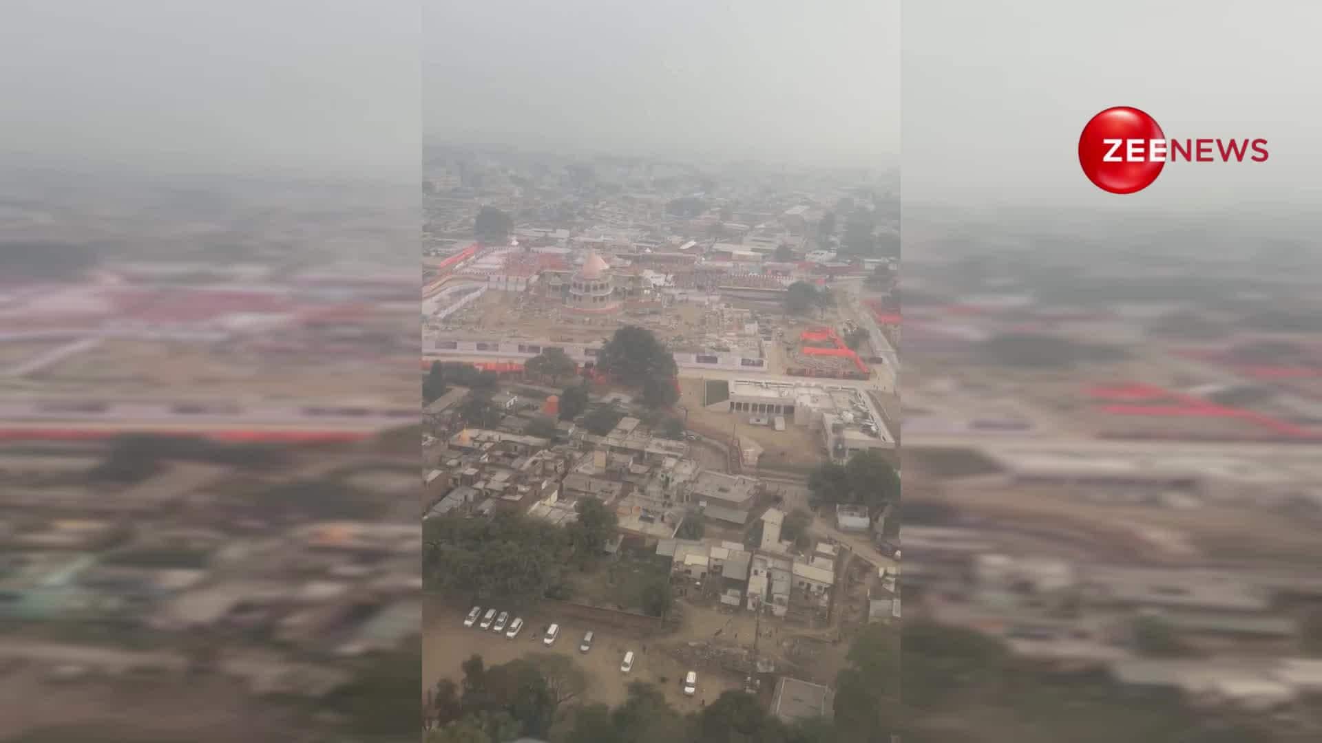 Aerial Views of Shri Ram Janmabhoomi Temple in Ayodhya From PM Modi's ...