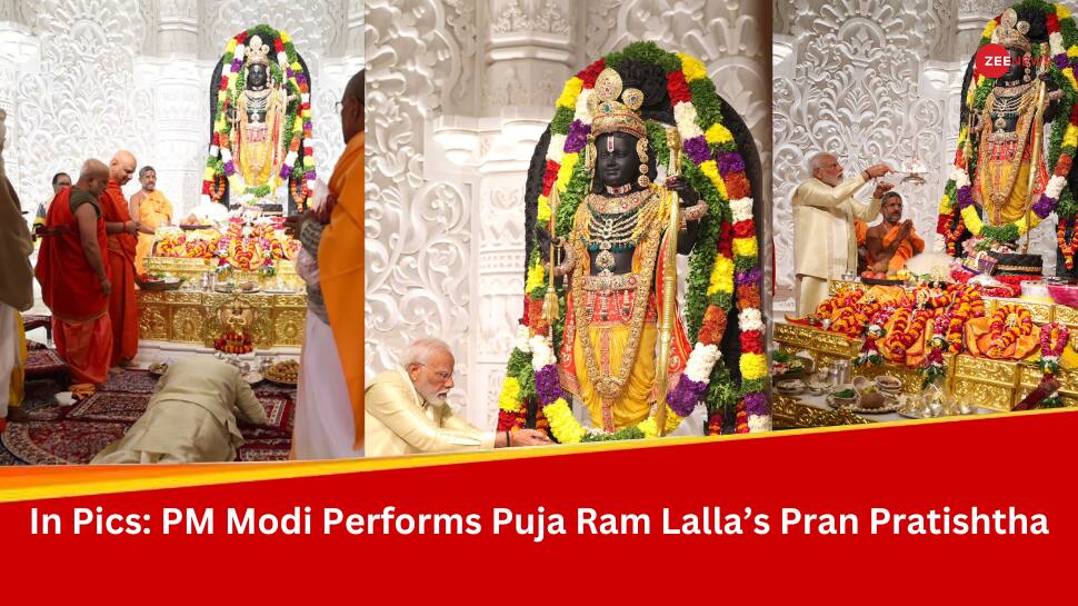 Inside Ayodhya Ram Temple: PM Modi Performs Ritual For 'Pran Pratishtha'- See Pics | News | Zee News
