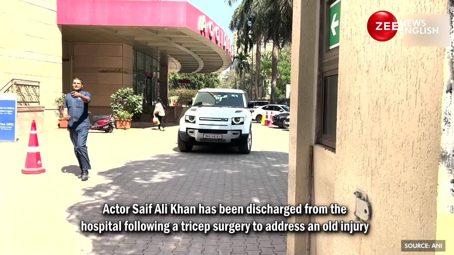 Post Tricep Surgery Saif Ali Khan Gets Discharge From Kokilaben