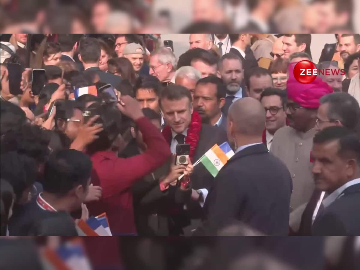 French President Macron Engages with Students at Amber Fort, Jaipur