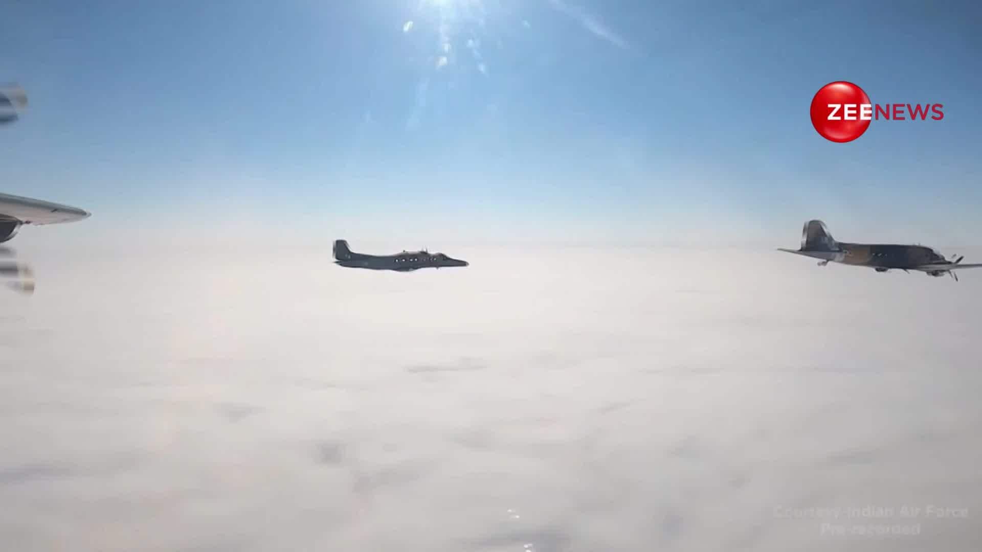 Aircraft Display Soars Over Kartavya Path in 'Vic' Formation On ...