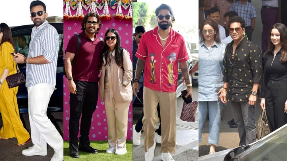 MS Dhoni To Sachin Tendulkar: Cricketers Who Have Arrived In Jamnagar ...