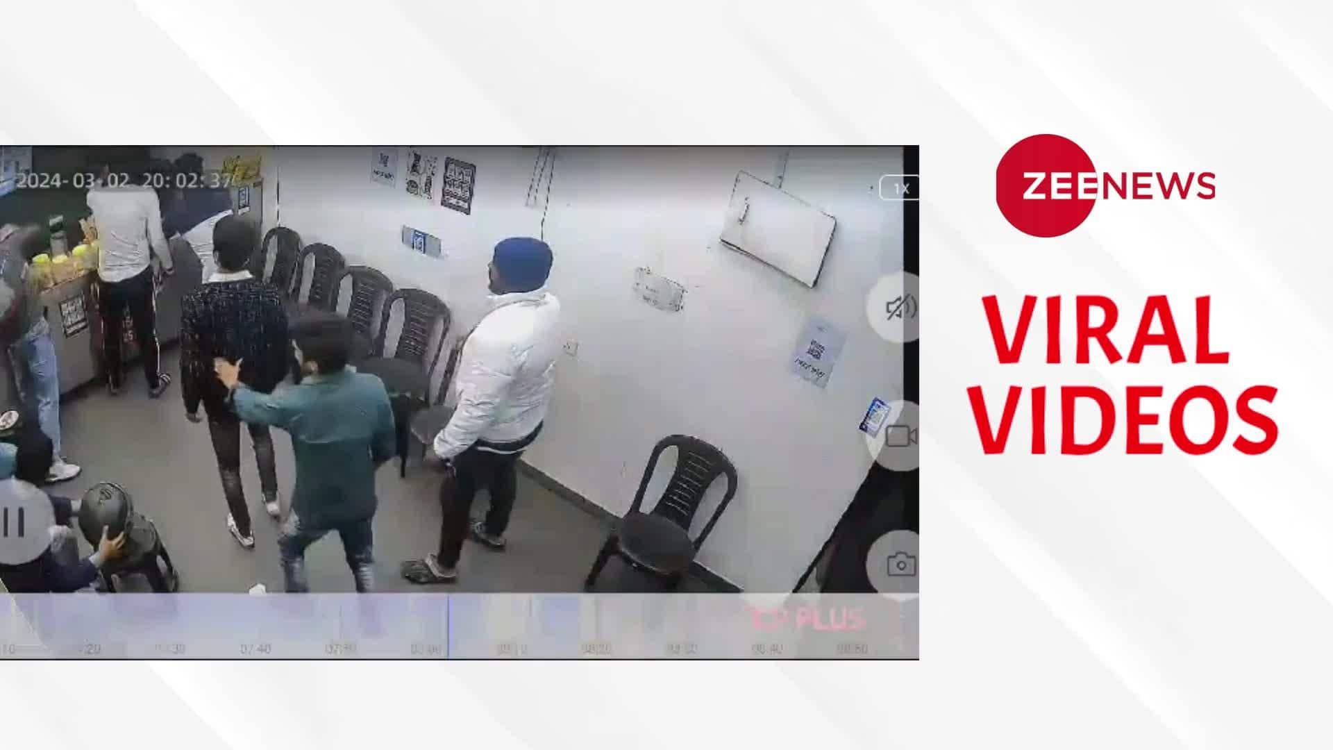 Gurugram VIRAL VIDEO : Fight Over ₹9 Chai Demand, Watch The CCTV ...
