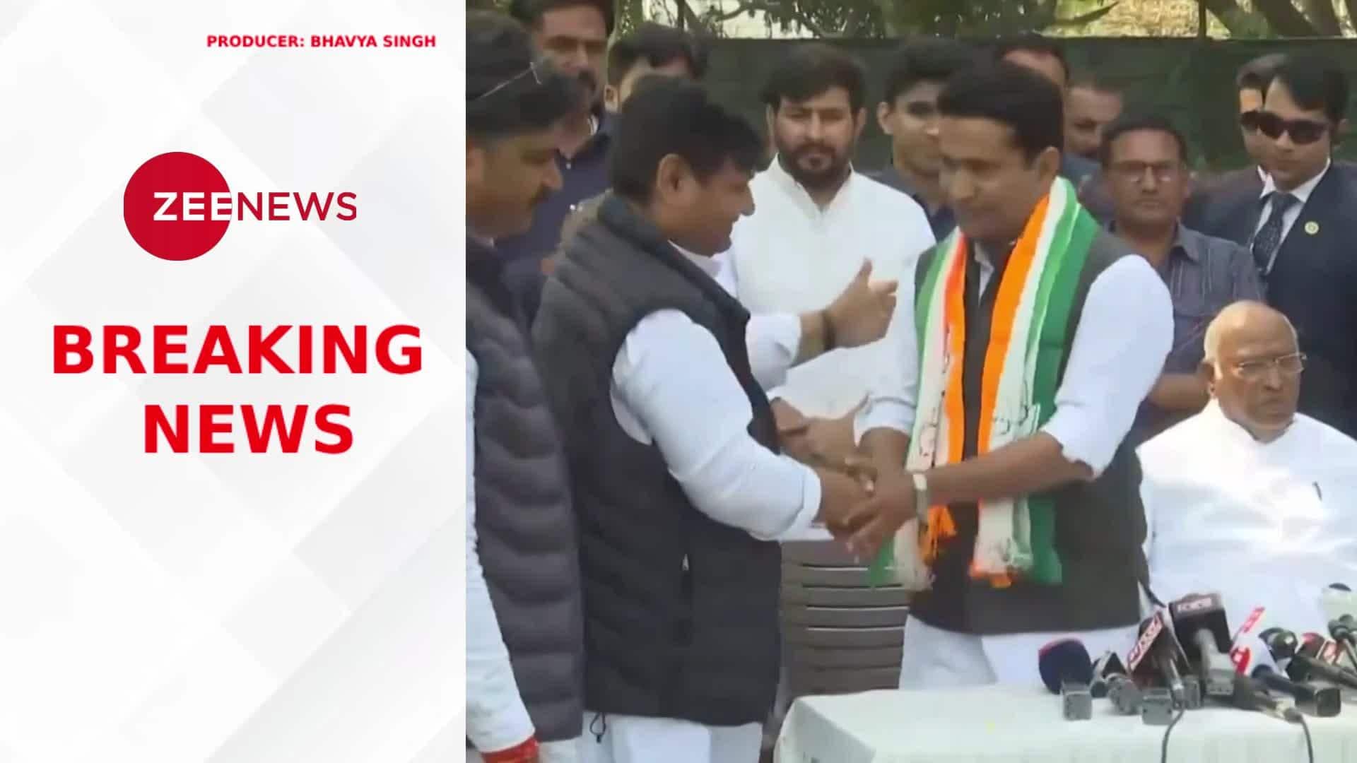 BJP MP Rahul Kaswan Joins Congress In Presence Of Party Leaders | Zee News