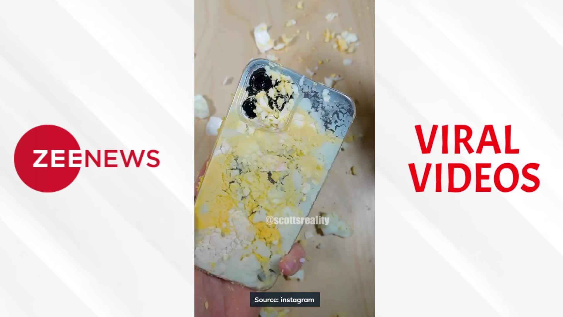 VIRAL VIDEO: Daring Influencer Crushes Egg On IPhone, Testing Its Cover ...
