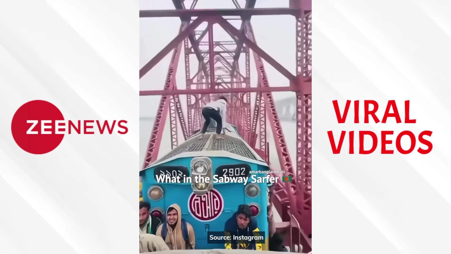 VIRAL VIDEO: Real-Life 'Subway Surfers' Stunt On Train's Roof Sparks ...