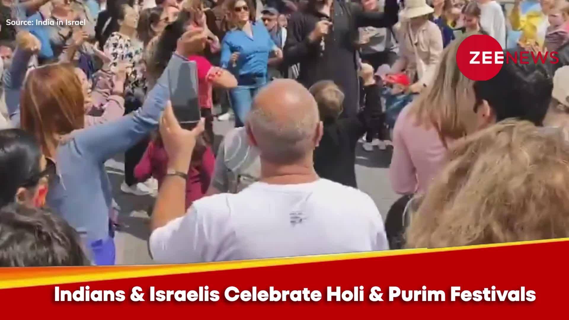 Holi 2024: Indians and Israelis Celebrate Holi And Purim Festival | Zee ...