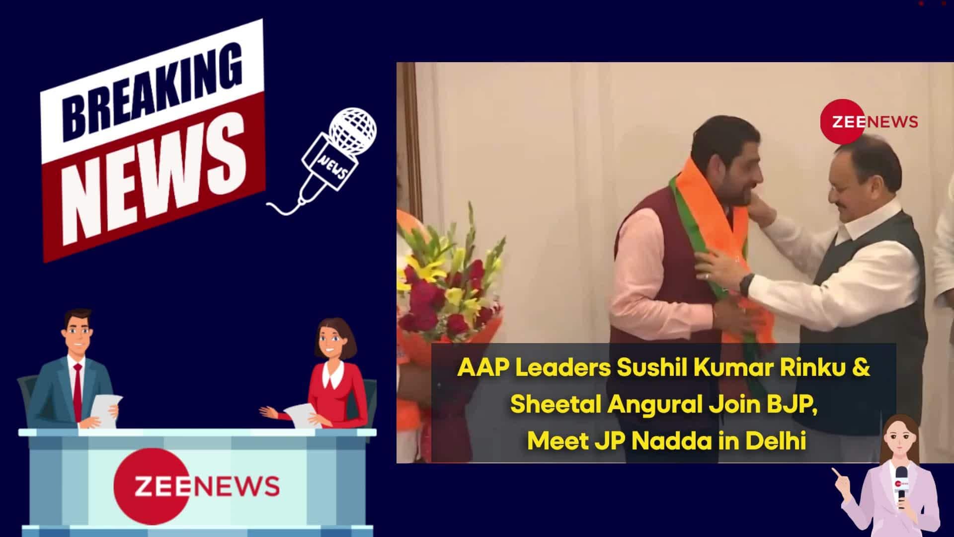 AAP Leaders Sushil Kumar Rinku And Sheetal Angural Join BJP, Meet JP ...