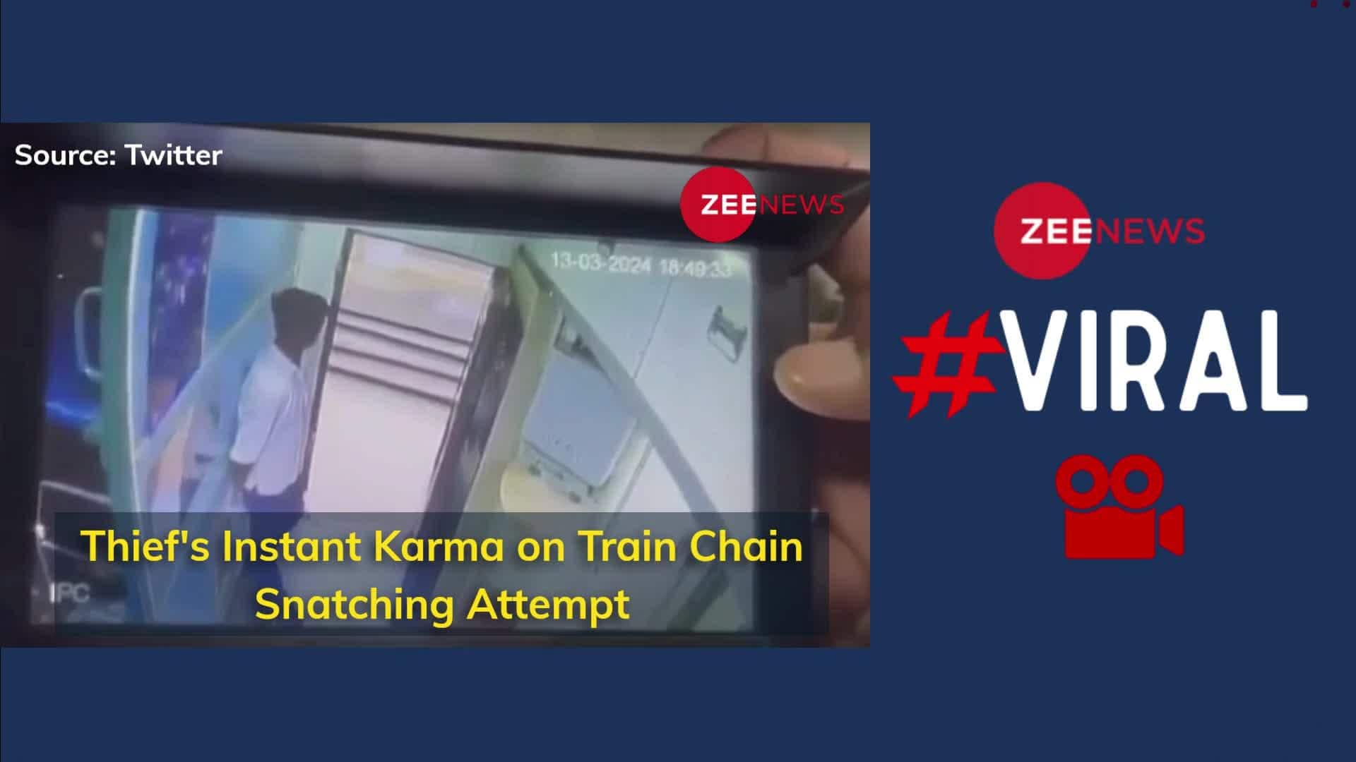 Viral Video: Dramatic CCTV Footage Reveals Swift Justice For Train ...