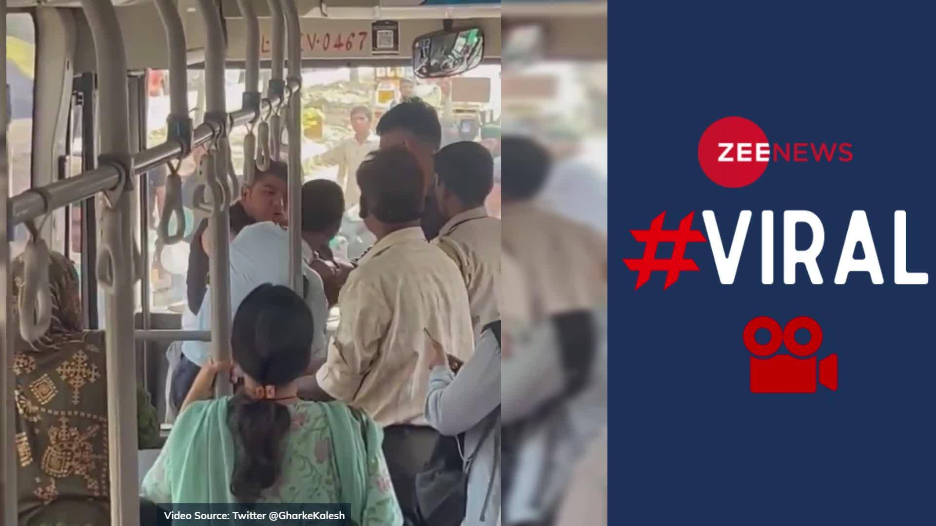 Delhi Bus Fight: Clash Between Bus Driver And Car Driver Over Brake Use ...