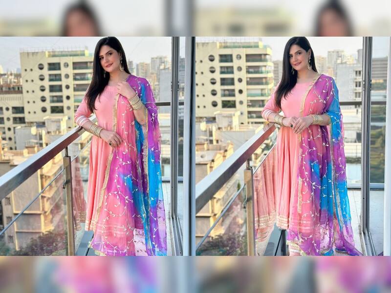 Zareen Khan Sizzles In Pink Ethnic Wear As She Celebrates Eid 2024 ...