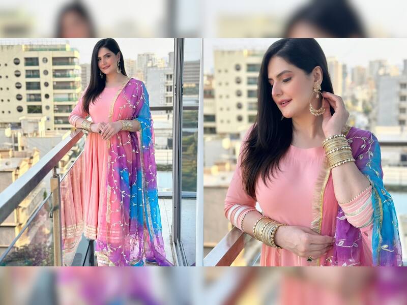 Zareen Khan Sizzles In Pink Ethnic Wear As She Celebrates Eid 2024 ...