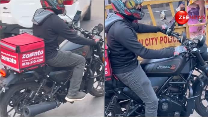 Zomato Boy Delivering Food On Harley-Davidson Goes Viral | Zee News