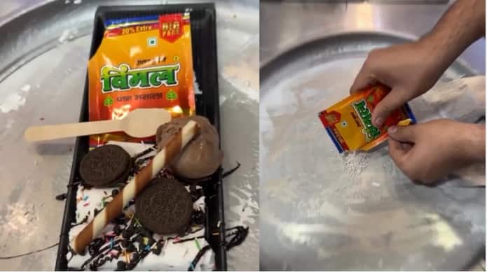 Viral Video shows Ice Cream Rolls Using Vimal Paan Masala Gain Online ...