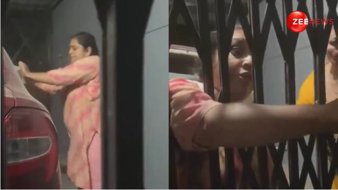 UP Viral Video: Lady Teacher Attacks Family; Destroys Car As Family Seeks Shelter Inside Home ...