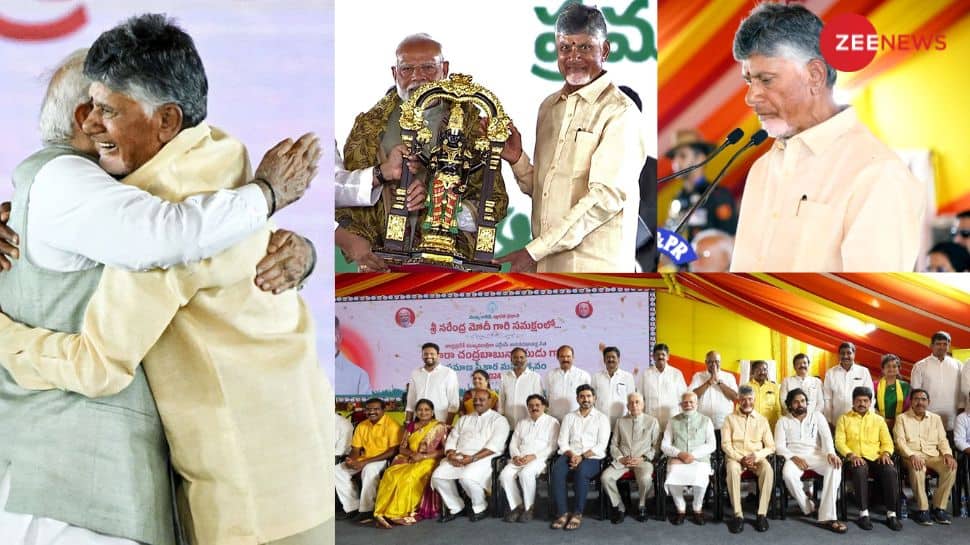 Andhra Oath Ceremony: 5 Best Moments As Chandrababu Naidu Sworn In As CM | News | Zee News
