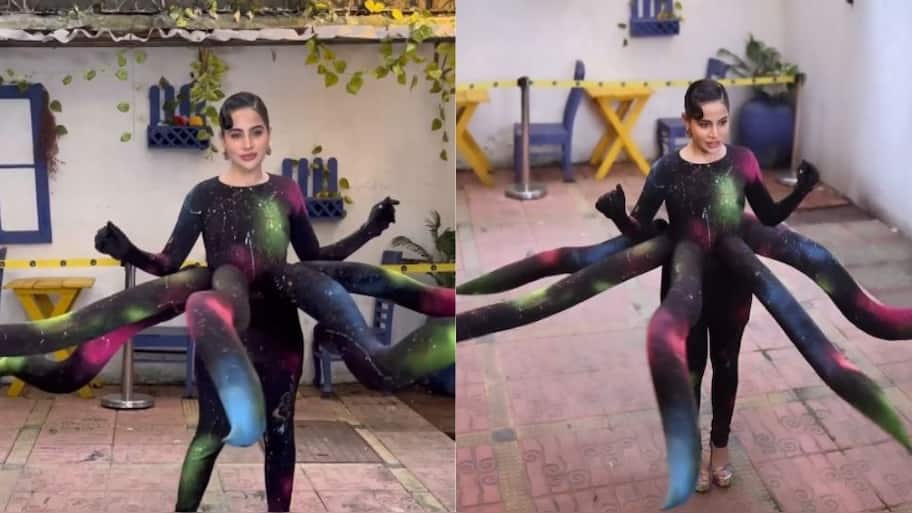 Viral Video: Urfi Javed Wows Netizens With Her Creative Octopus Dress ...