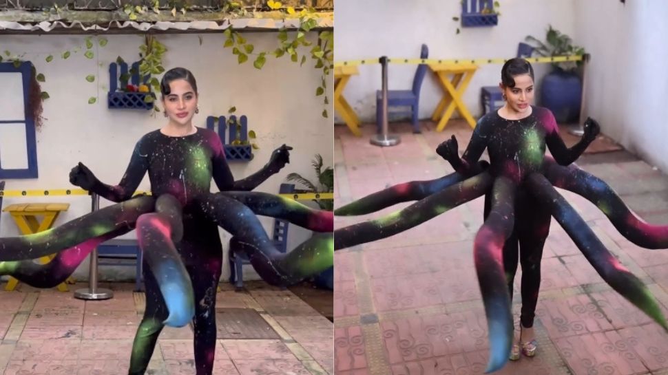Viral Video: Urfi Javed Wows Netizens With Her Creative Octopus Dress ...