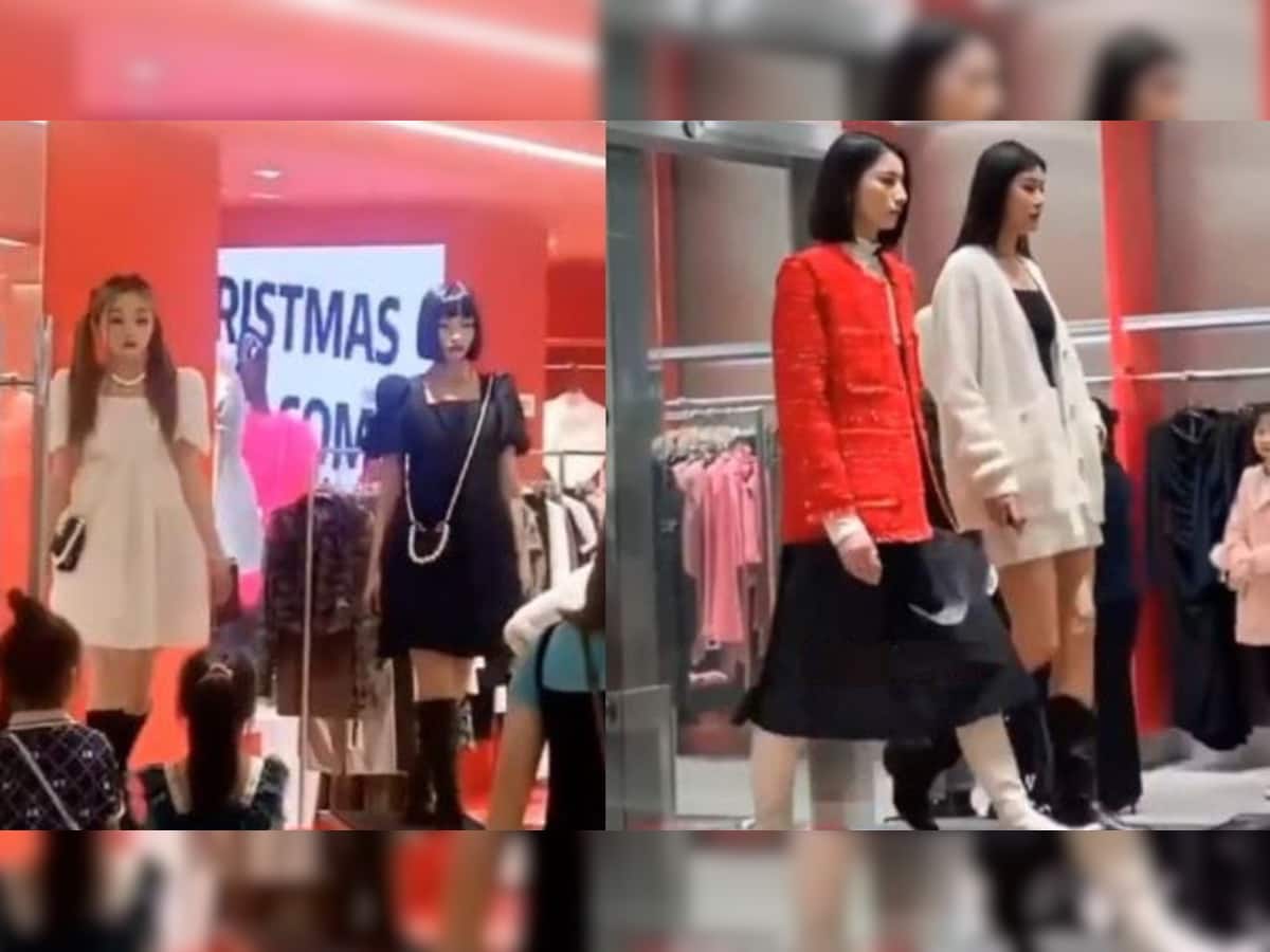 Viral: Video Shows ‘Live Mannequin’ Models Walking On Treadmills In ...