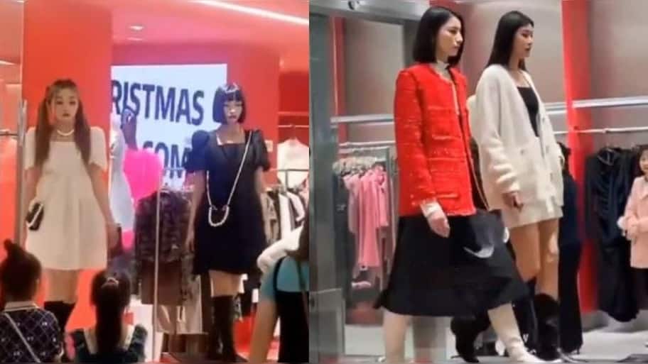 Viral: Video Shows ‘Live Mannequin’ Models Walking On Treadmills In ...