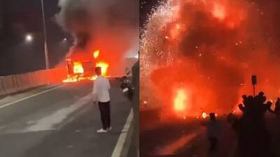 Narrow Escape For Pregnant Woman As Ambulance Explodes In Maharashtra ...