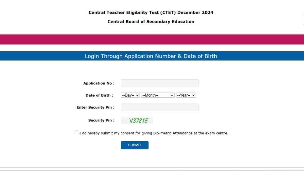 CBSE CTET December Admit Card 2024 Released At ctet.nic.in- Check Direct Link, Steps To Download ...
