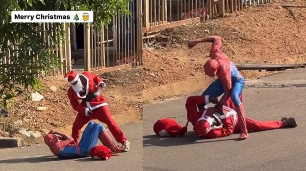 Spider-Man Vs Santa Claus: The Ultimate Street Brawl Before Christmas ...