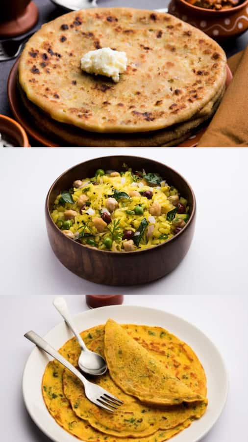 North Indian Breakfast With Tea