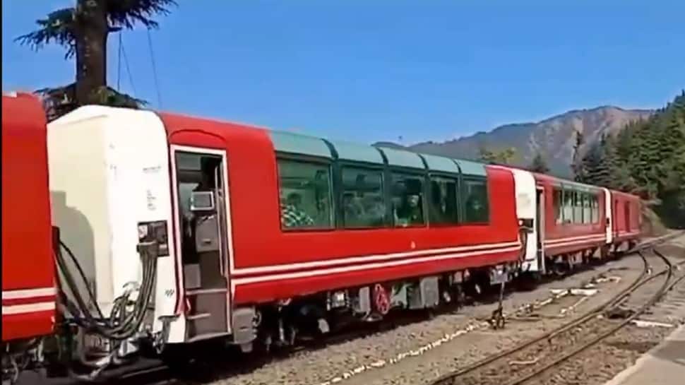 Kalka-Shimla Route Gets Scenic Makeover With New Red Vistadome Train – See Stunning Photos