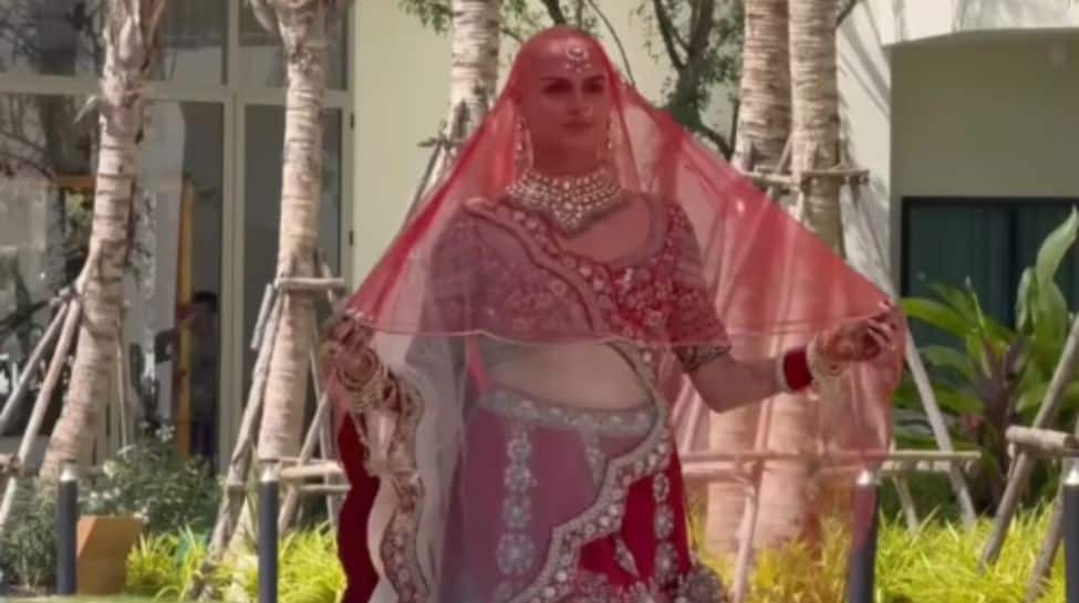 The Bald Bride: Girl Dressed in Red Lehenga Stunned The Onlookers- In Pics
