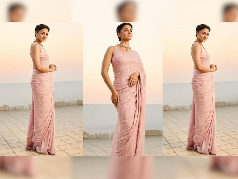 Alia Bhatt Turns Heads In Pastel Pink, Brings Back 80s Fashion – In ...