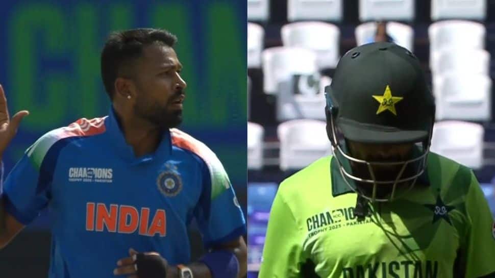 Hardik Pandya Gives Animated Send-Off To Babar Azam During IND vs PAK Champions Trophy 2025 ...